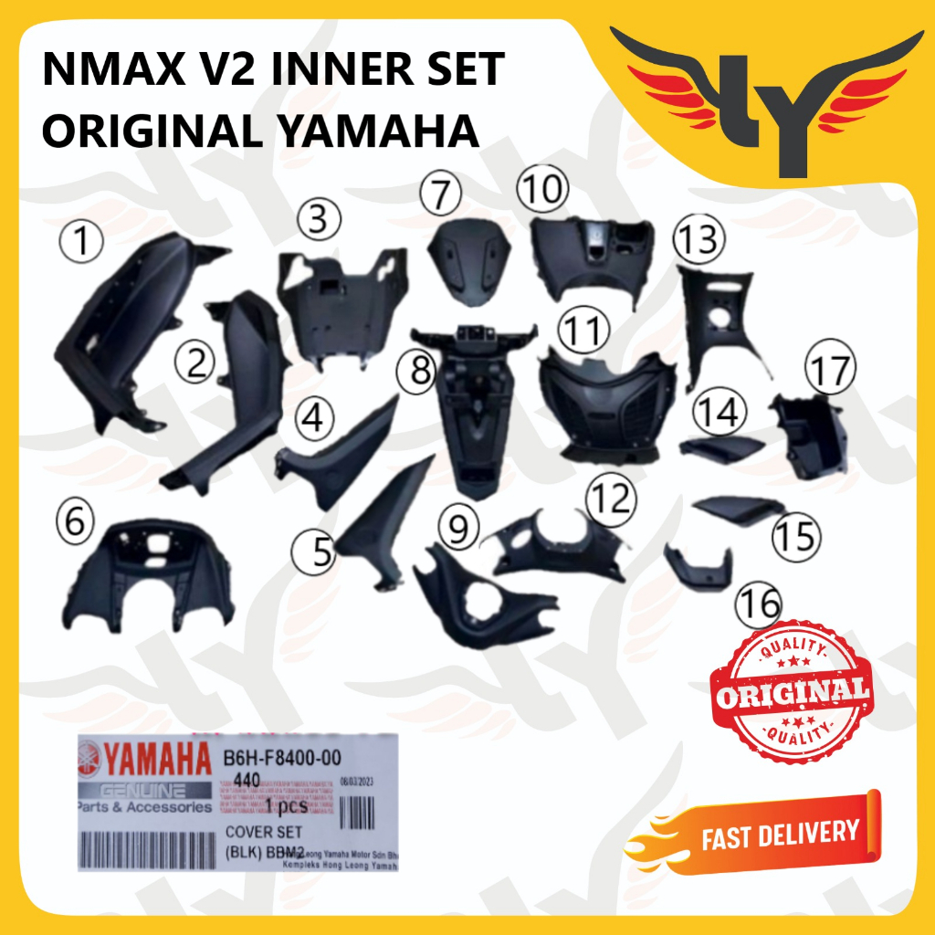 Yamaha NMAX V2 Inner Set - B6H-F8400-00 (100% Original) | Shopee Malaysia