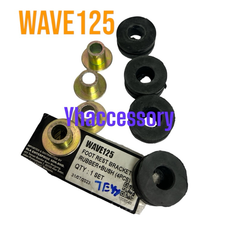 WAVE 125 FRONT STEP BAR RUBBER BUSH SET WAVE 125 STAND GETAH BUSH WAVE ...