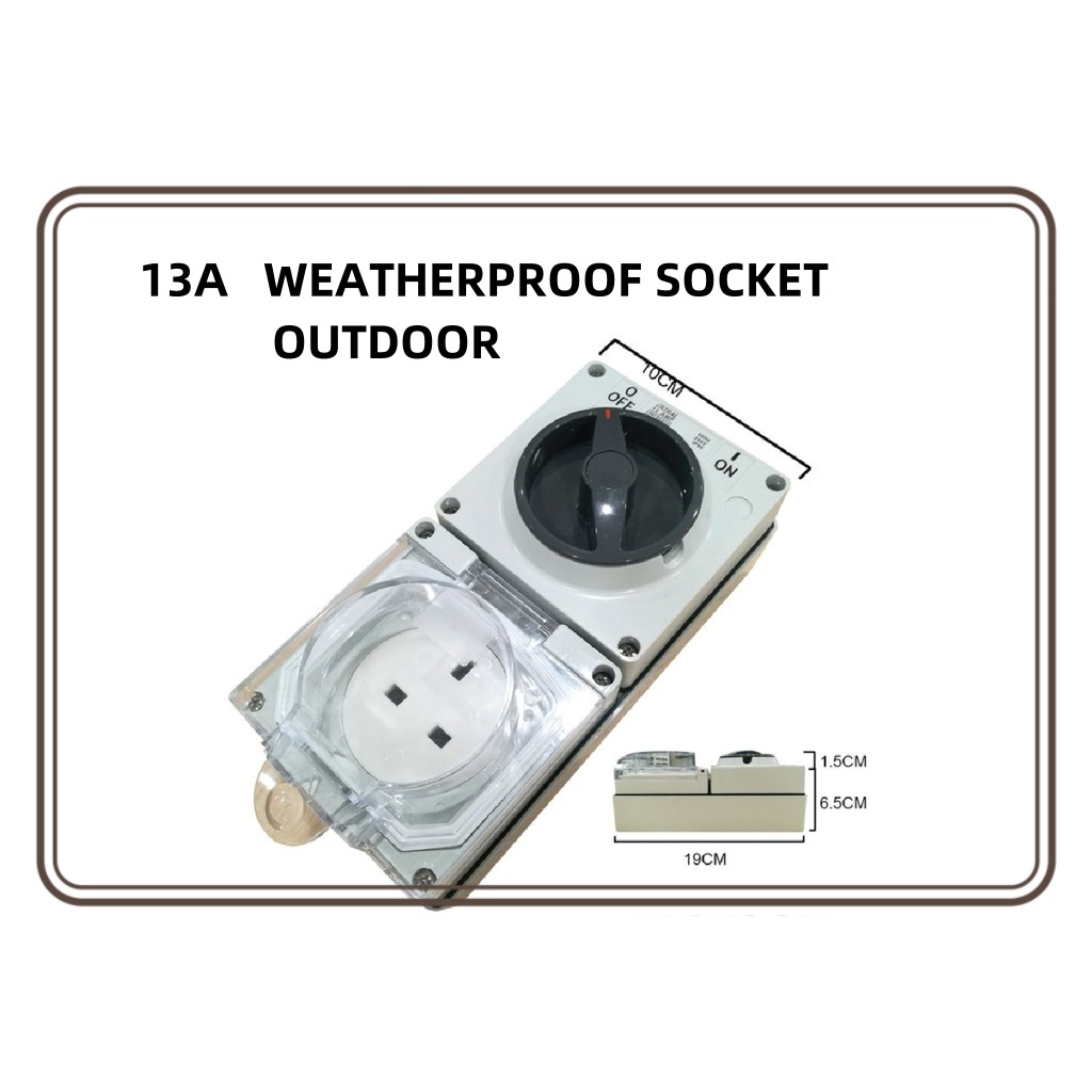 13A IP66/IP65/Weatherproof Switch Socket/OUTDOOR SOCKET [Surface ...