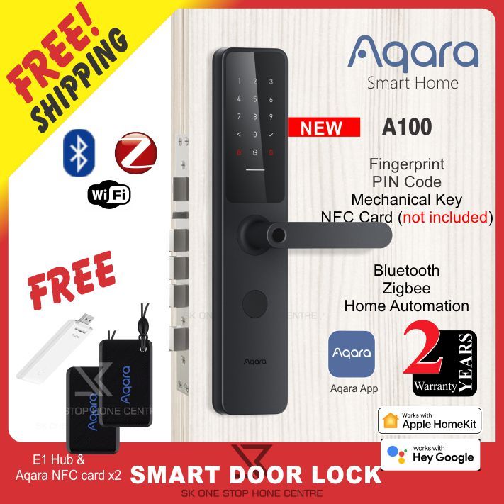 Aqara Smart Door Lock A100 Zigbee MY Version With Apple Home Key ...