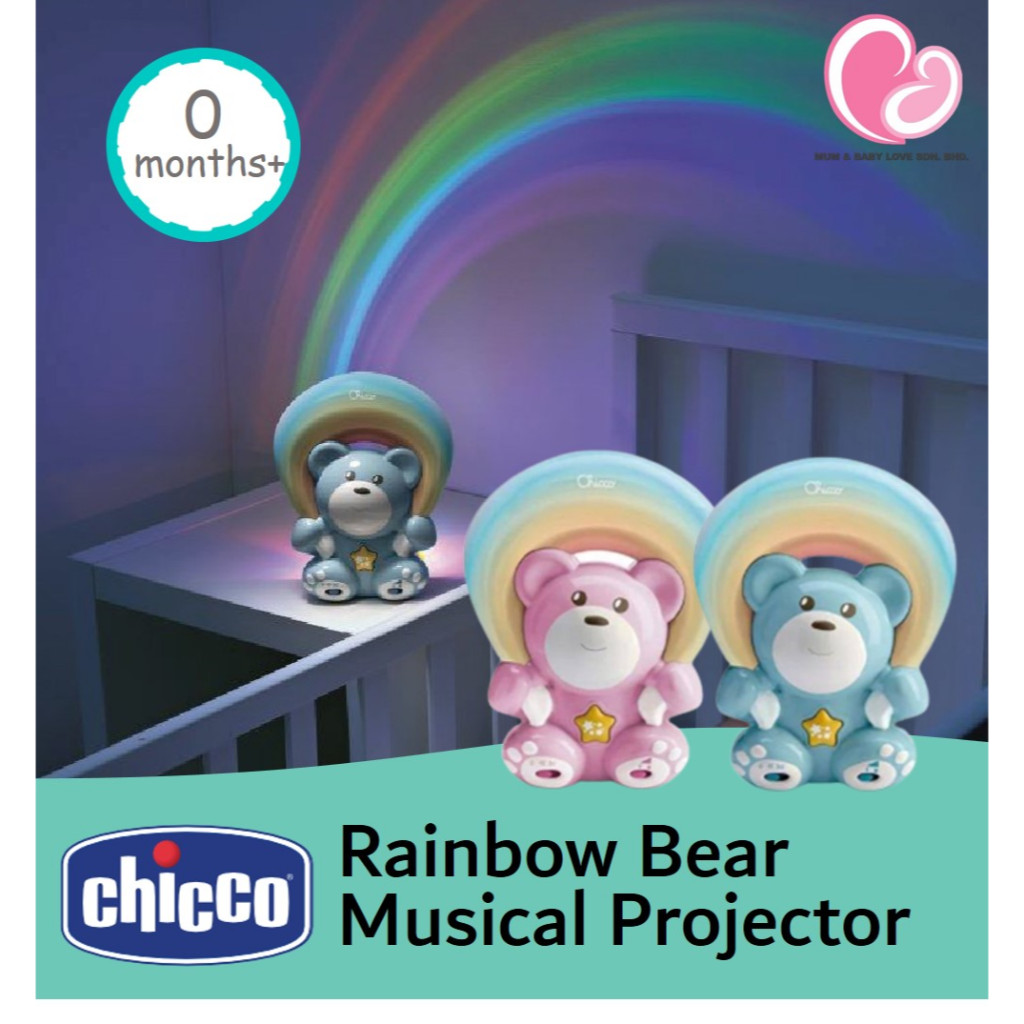 Chicco Rainbow Bear Musical Projector, Baby Night Light | Shopee Malaysia