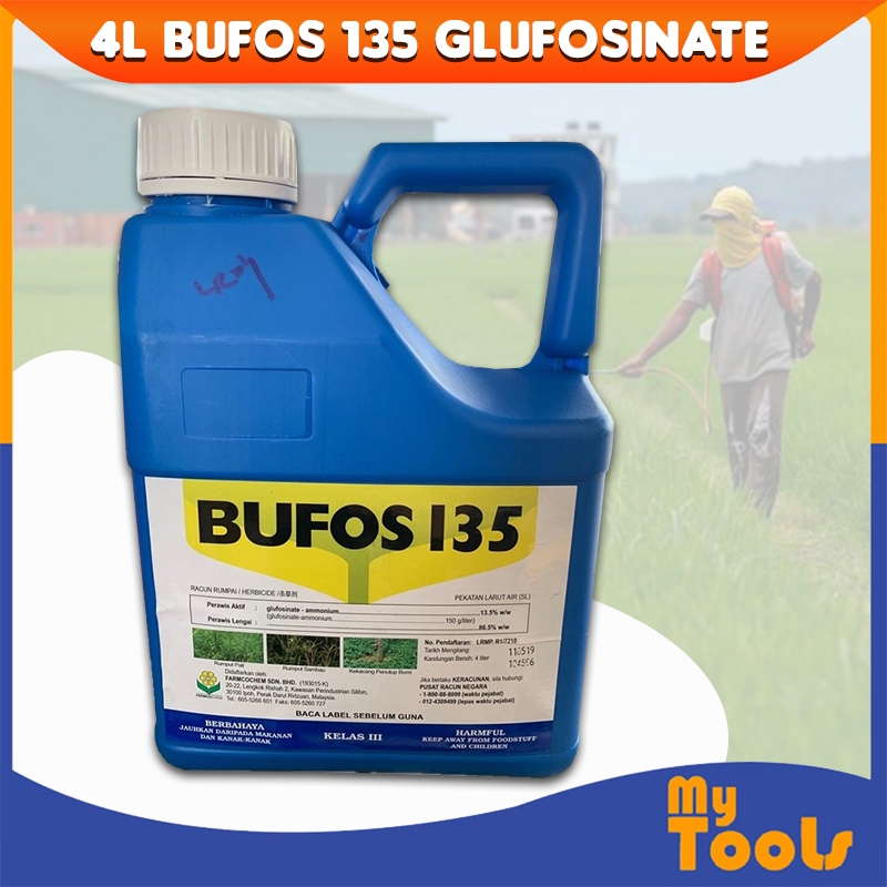 4 Liter 4L Bufos 135 Glufosinate-ammonium 13.5 % w/w Herbicide Class 3 ...