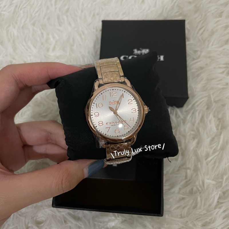 💯🇲🇾Authentic Coach Ladies 14502497 Delancey Rose Gold Stainless Steel ...