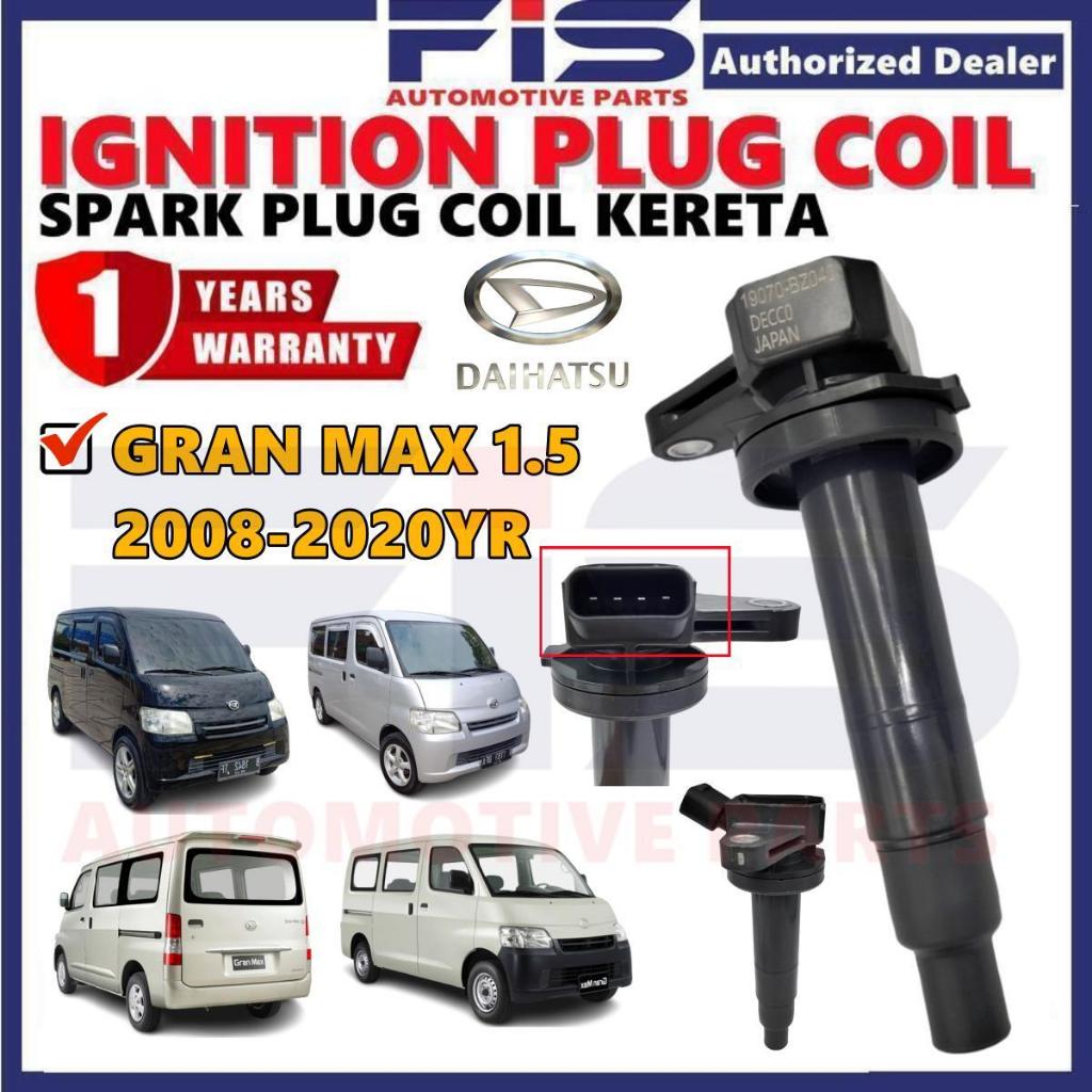 FIS Car Ignition Coil Plug Daihatsu Gran Max 1.5 2008-2020YR Spark Koil ...