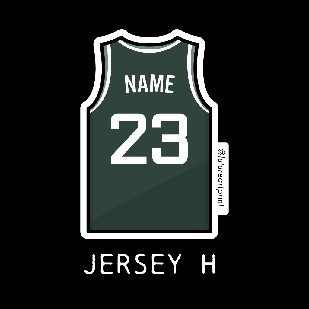 Custom Personalized Name and Number Basketball Jersey Premium Sticker ...