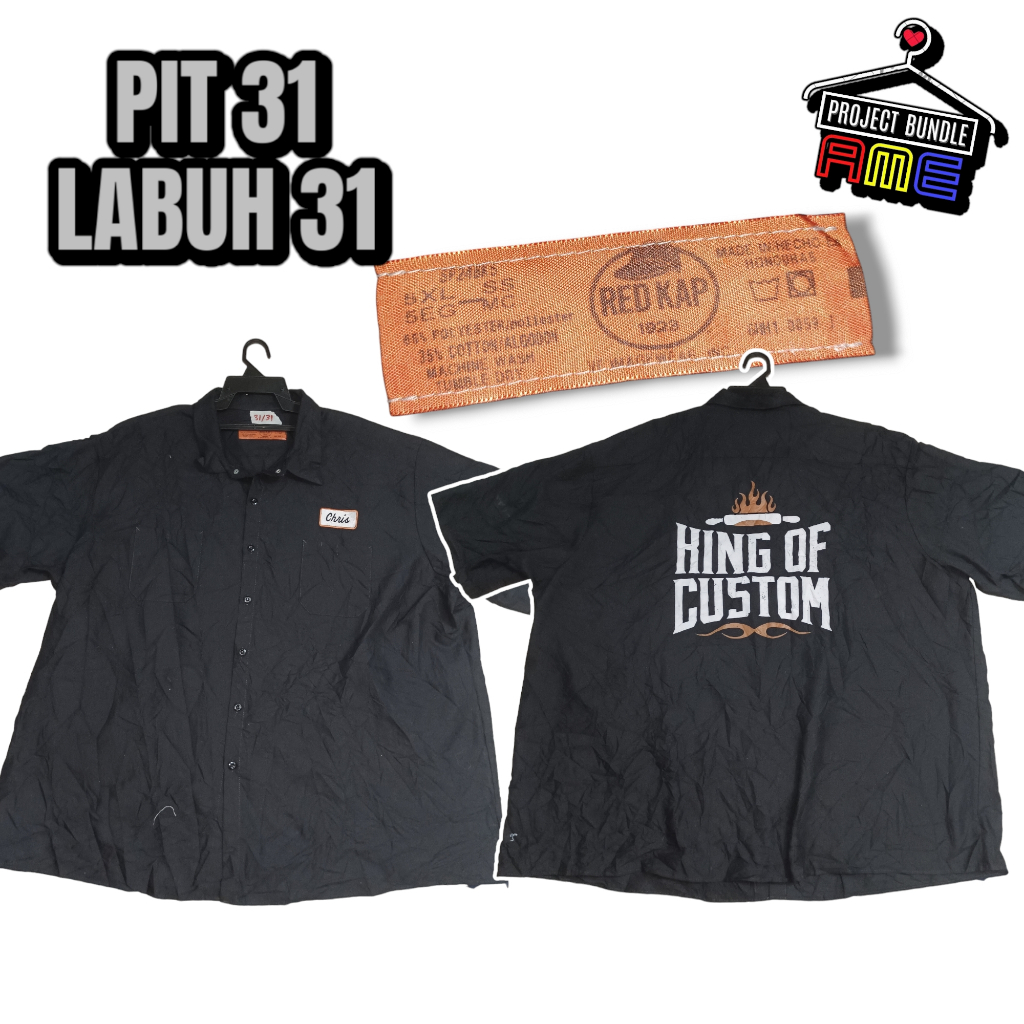Kemeja Shirt Bigsize Oversize 5XL+ (Pit 31+ Ukuran Dada 62+ inch ...