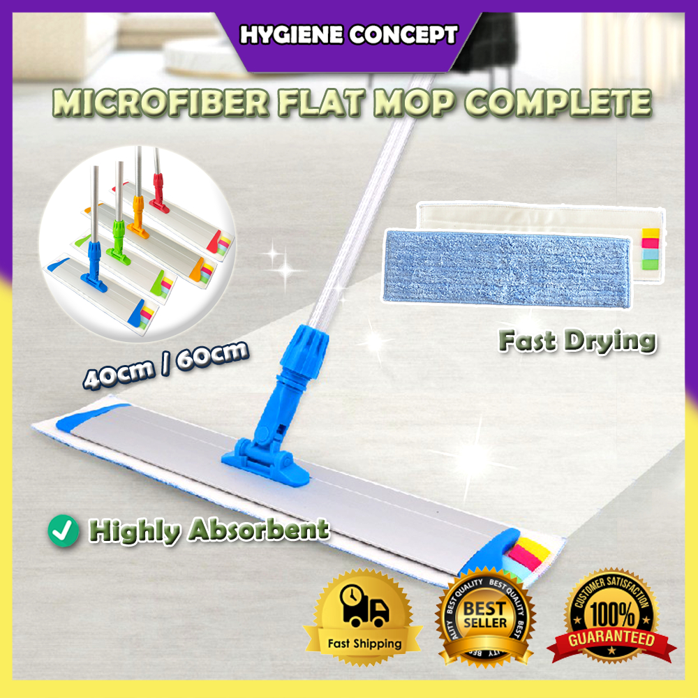 CT Aluminium Flat Mop Complete / Microfiber Flat Mop Set / Microfiber ...