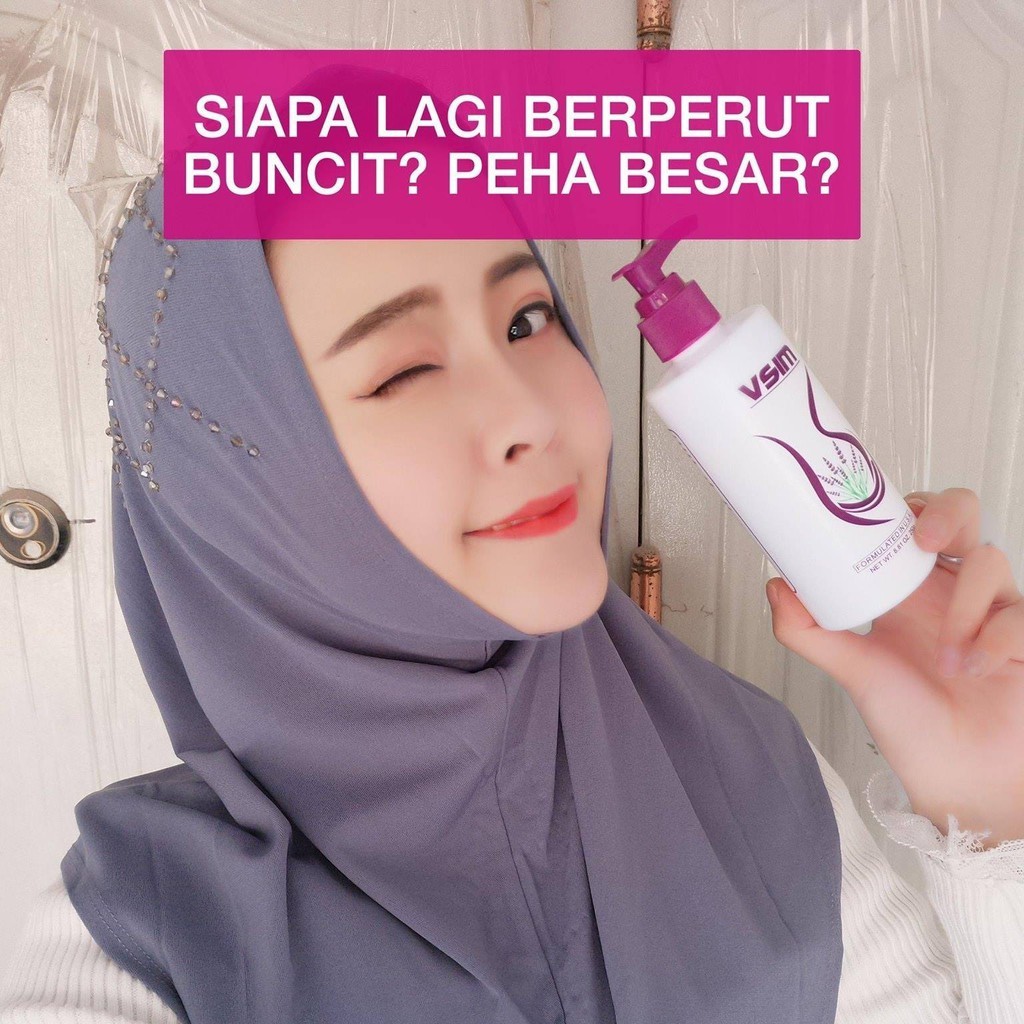 VSIM Losyen Kurus 250g Original HQ / Krim Bakar Lemak Perut Buncit Peha Besar Satu Badan / Kurus ...