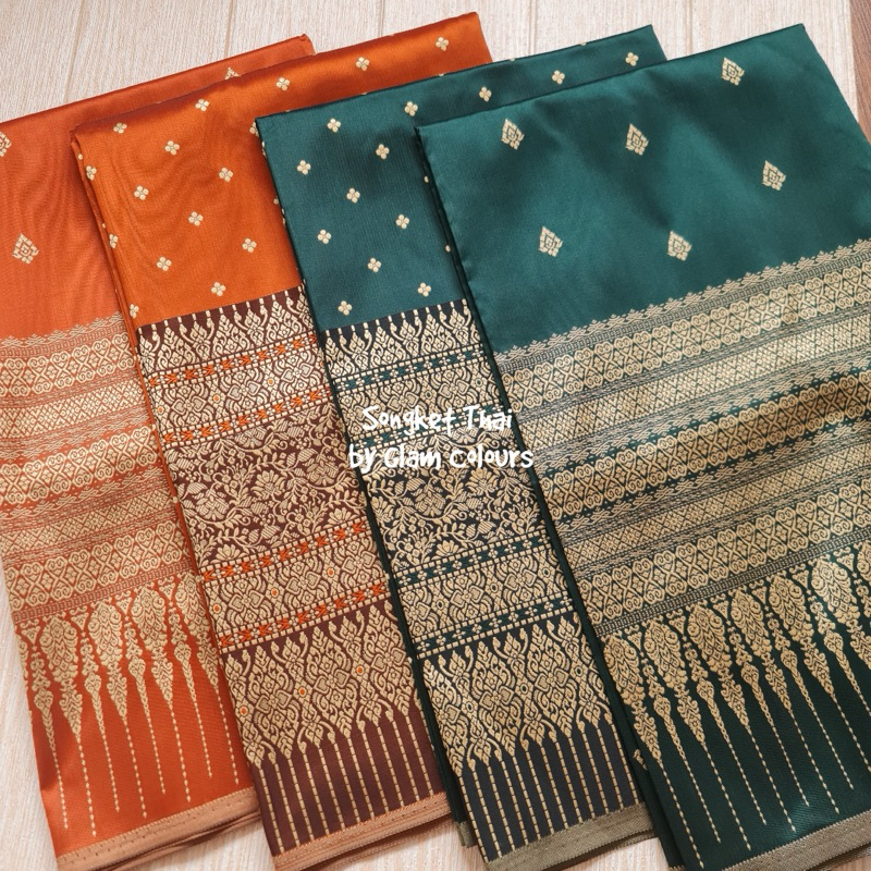 Songket Tenun Thai Bunga Tabur & Putih White- Ready Stock | Shopee Malaysia