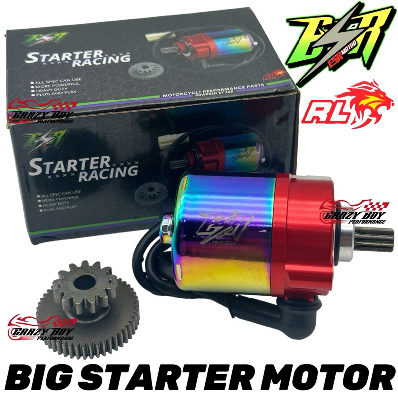 ESR MOTOR STARTER MOTOR Y15ZR Y16ZR LC135 4S 5S RS150 RSX150 STARTER BESAR SIAP STARTER GEAR 100 ...