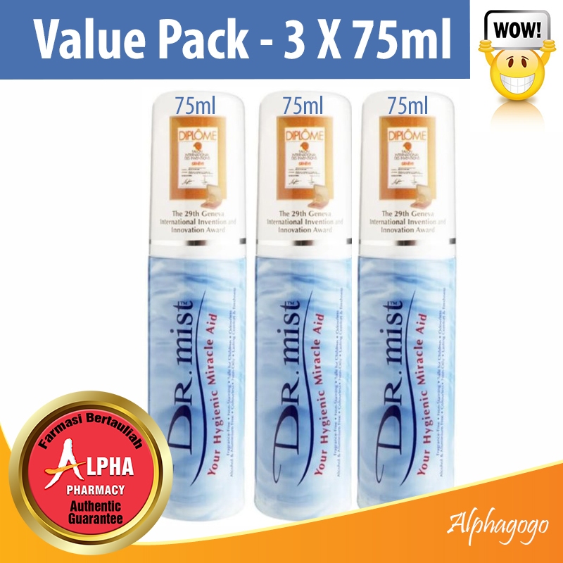 Dr Mist Body Hygiene Floatation Fluid Spray ( 75ml / 3 X 75ml) | Shopee ...