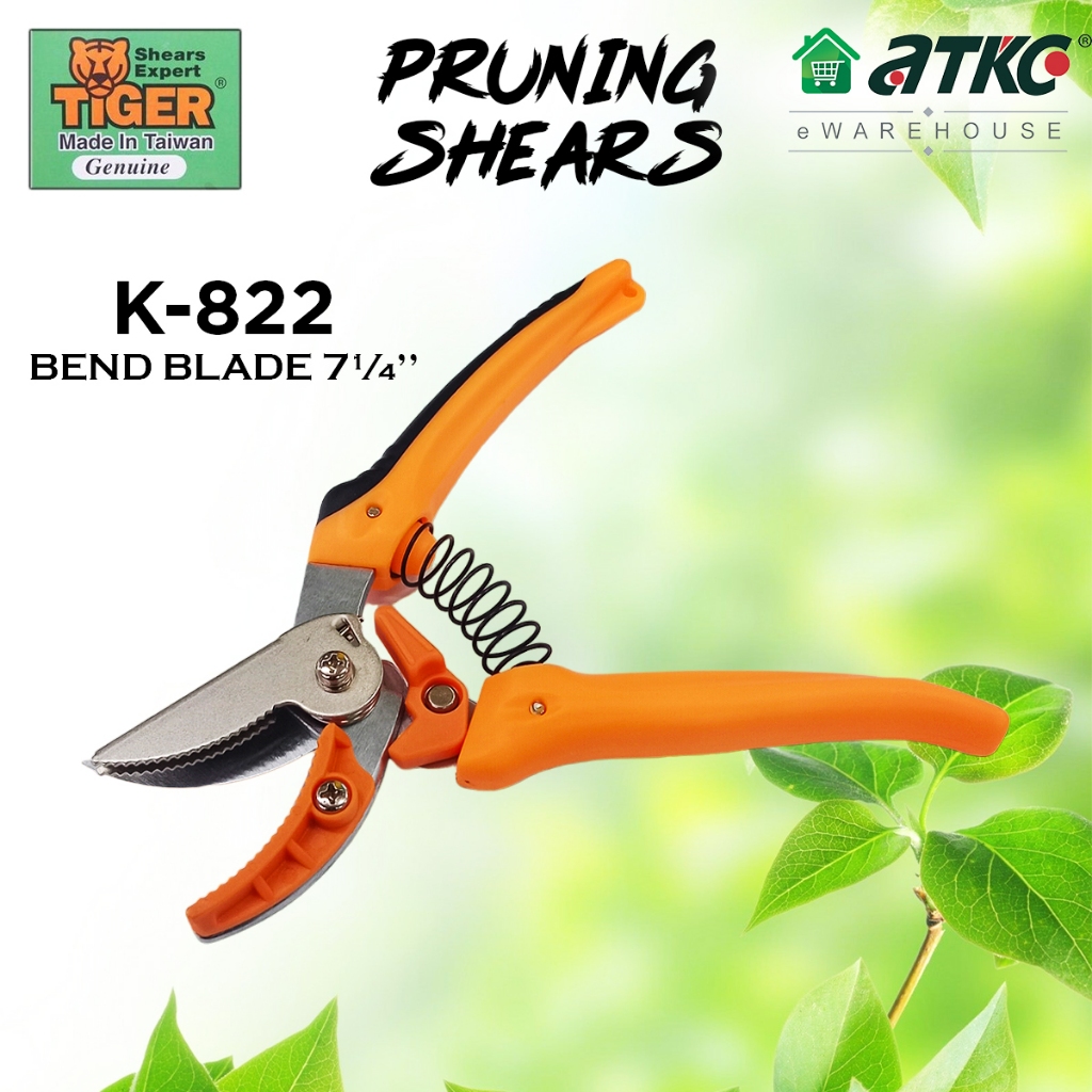 Tiger K-822 Bend Blade Pemangkasan Gunting Potong & Tahan 7 1/4 ...