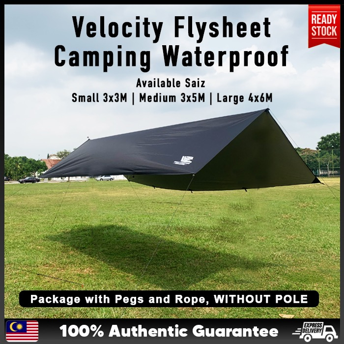 Flysheet Tent Large Tarp 6mx4m nail & rope uv protection Color Big Fly ...