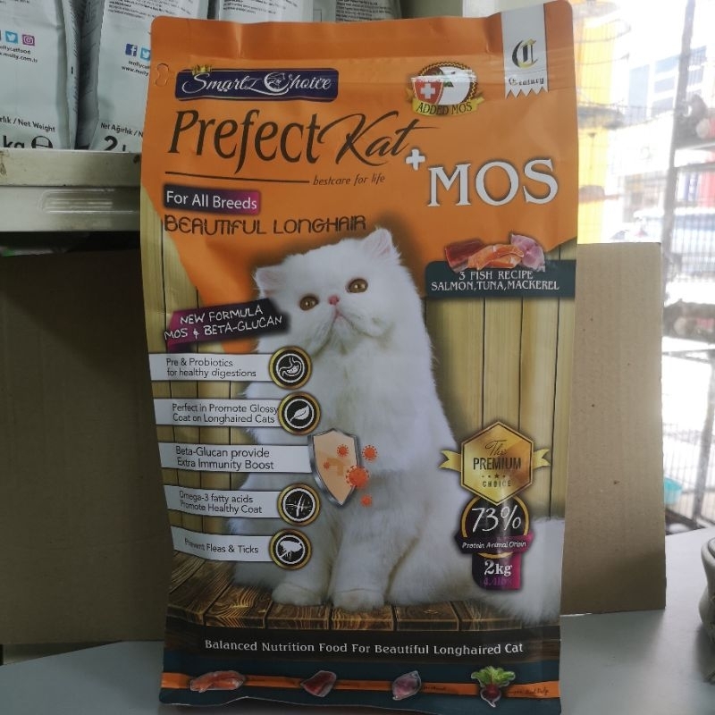 Smart Choice Prefect Kat + MOS Dry Catfood Salmon + Tuna + Mackerel 2KG ...