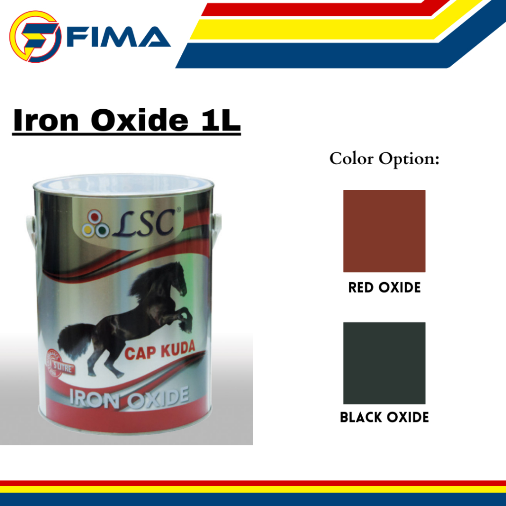 1L LSC Iron Oxide Primer Metal Undercoat Anti-rust Iron Steel Paint Cat ...