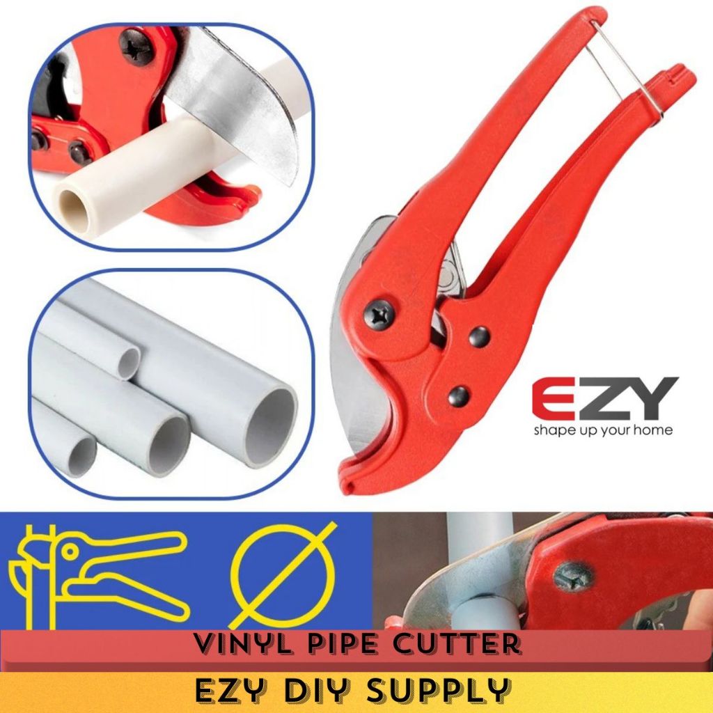 HEAVY DUTY Automatic Vinyl PVC Pipe Cutter Gunting Pemotong Paip PVC ...