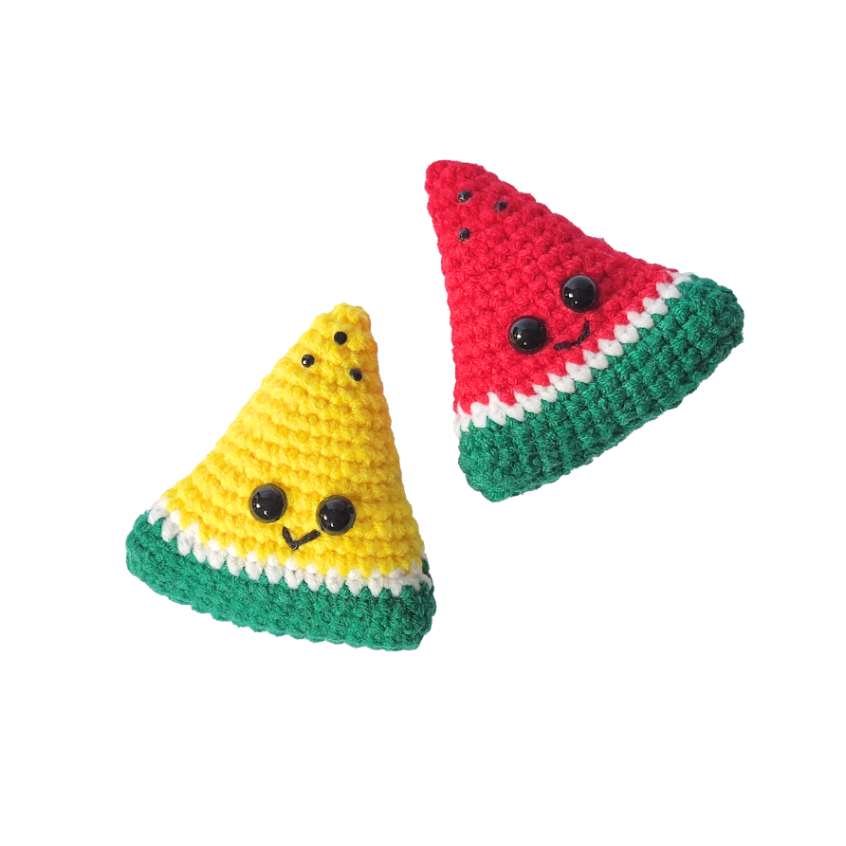 Handmade Watermelon Slice Cute Crochet Amigurumi Keychain | Shopee Malaysia