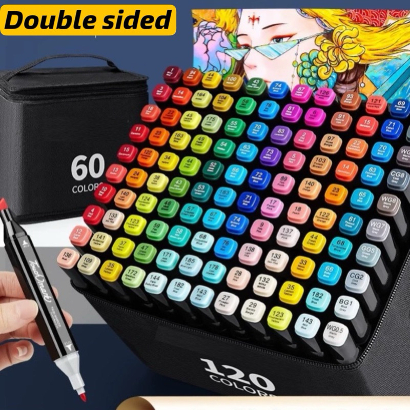 Touch Markers Pen Double-sided Colour Pen Drawing Art Marker Color ...
