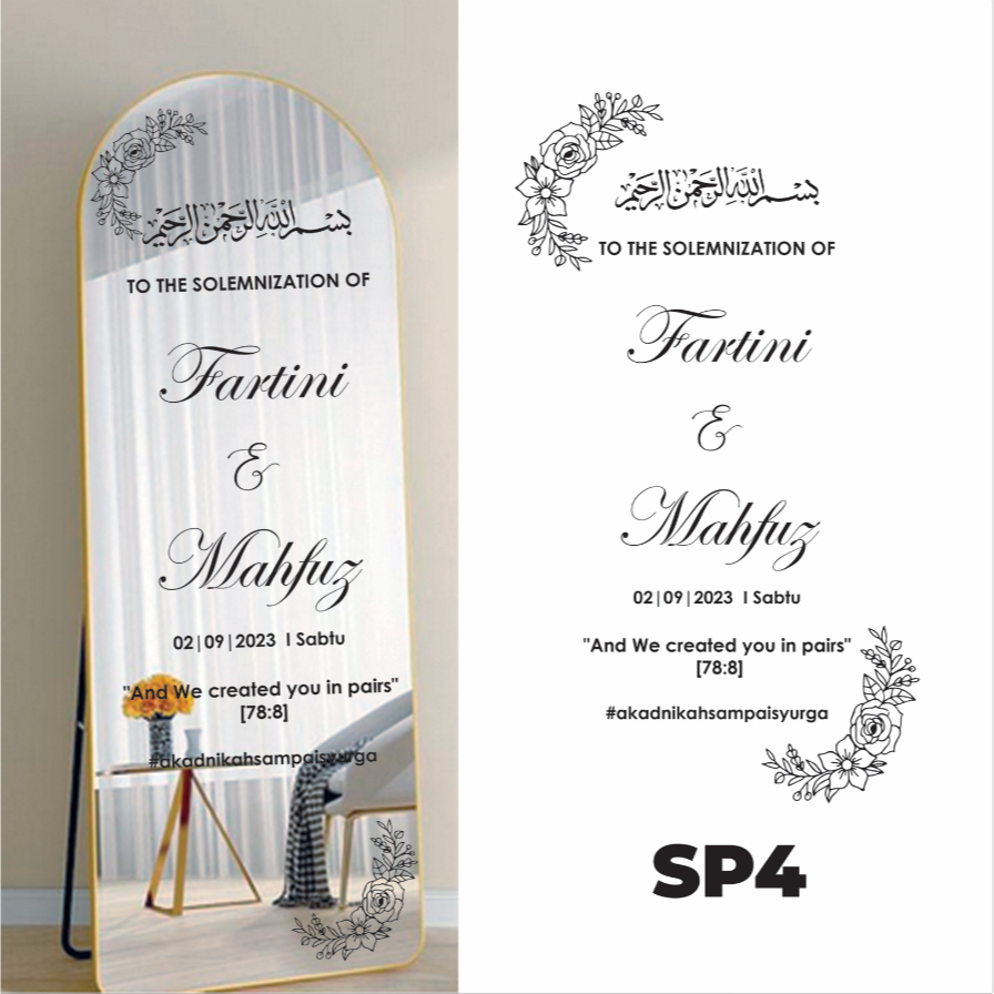 STICKER CERMIN KAHWIN PANJANG | Shopee Malaysia