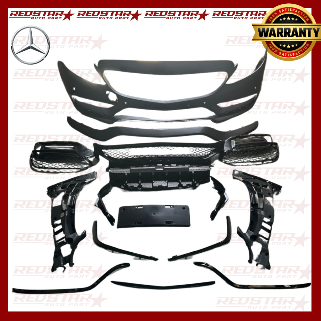 Mercedes W205 C63 FRONT BUMPER SET COMPLETE NEW OEM | Shopee Malaysia
