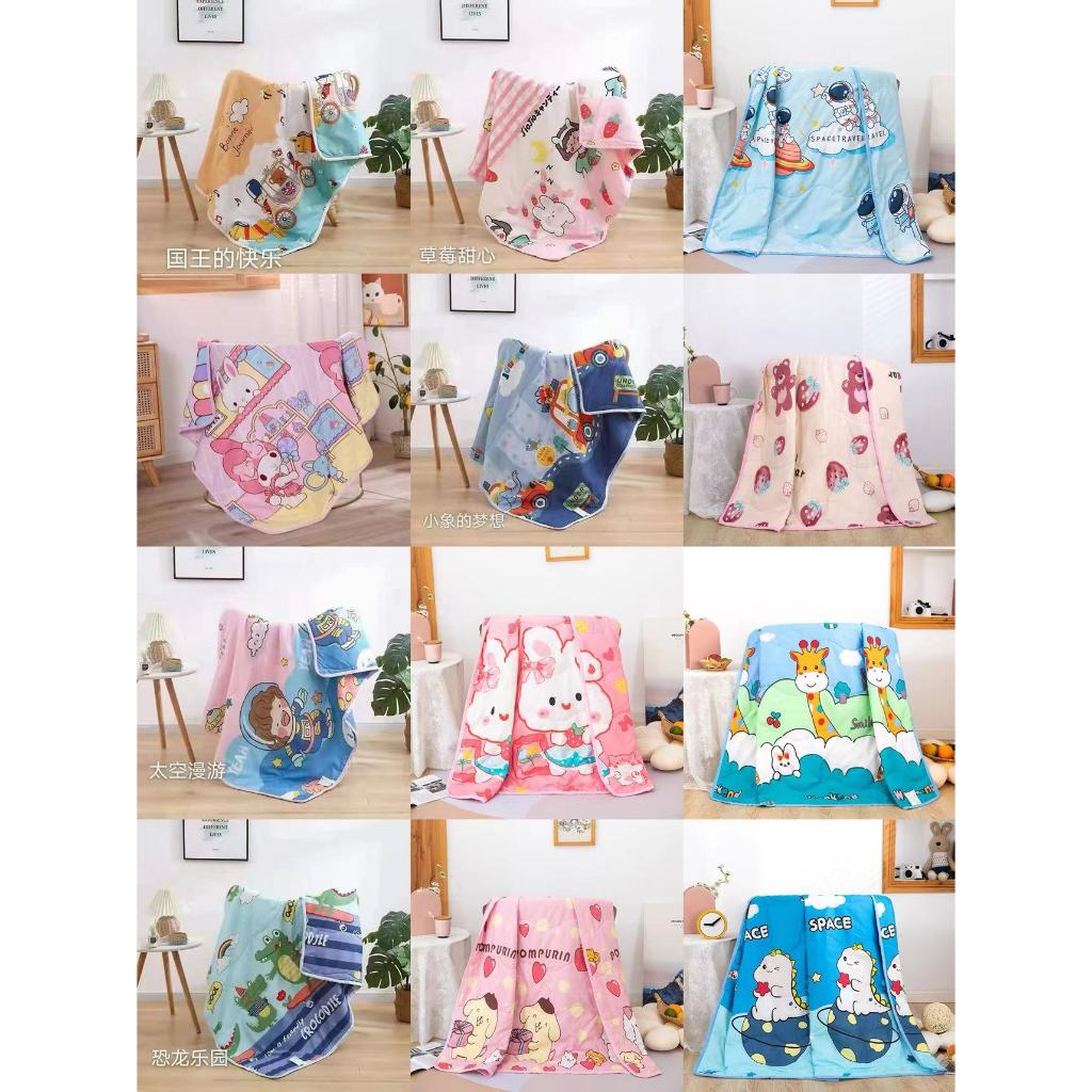 Selimut Cartoon Children Blanket Soft Comforter Banket Aircond Quilt ...