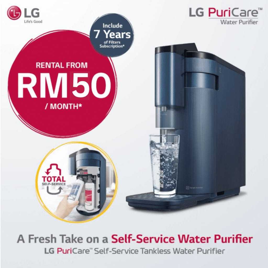 LG WD516AN Tankless LG PuriCare™ Water Purifier with 4-stage Filtration ...