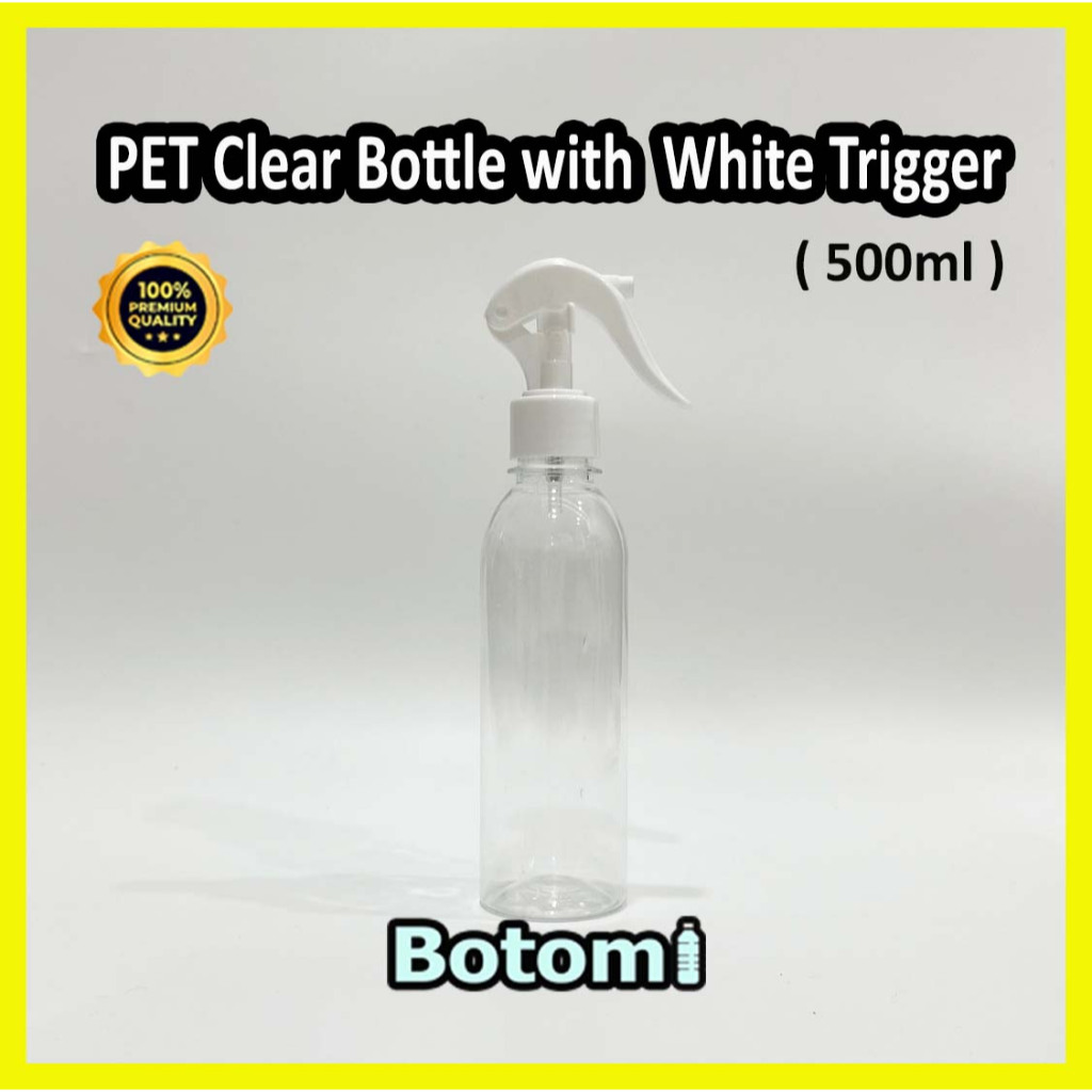 250ml 300ml 500ml Transparent Amber Plastic Bottle with Trigger Sprayer ...