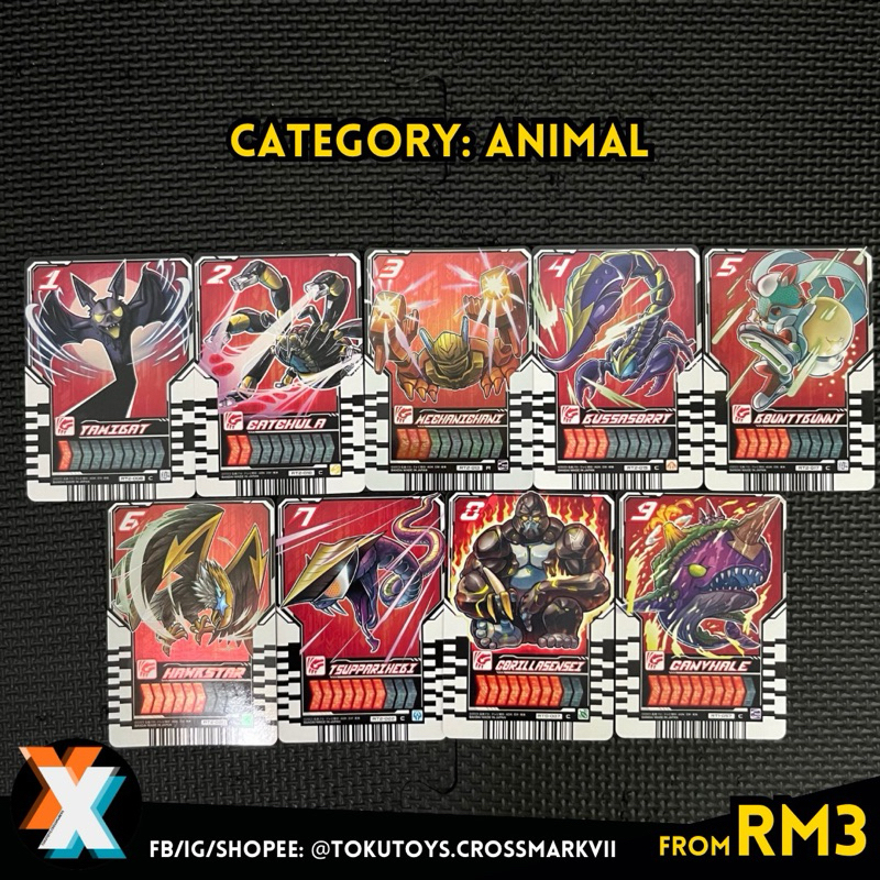 Ride Chemy Trading Card Animal Category - Kamen Rider Gotchard | Shopee ...