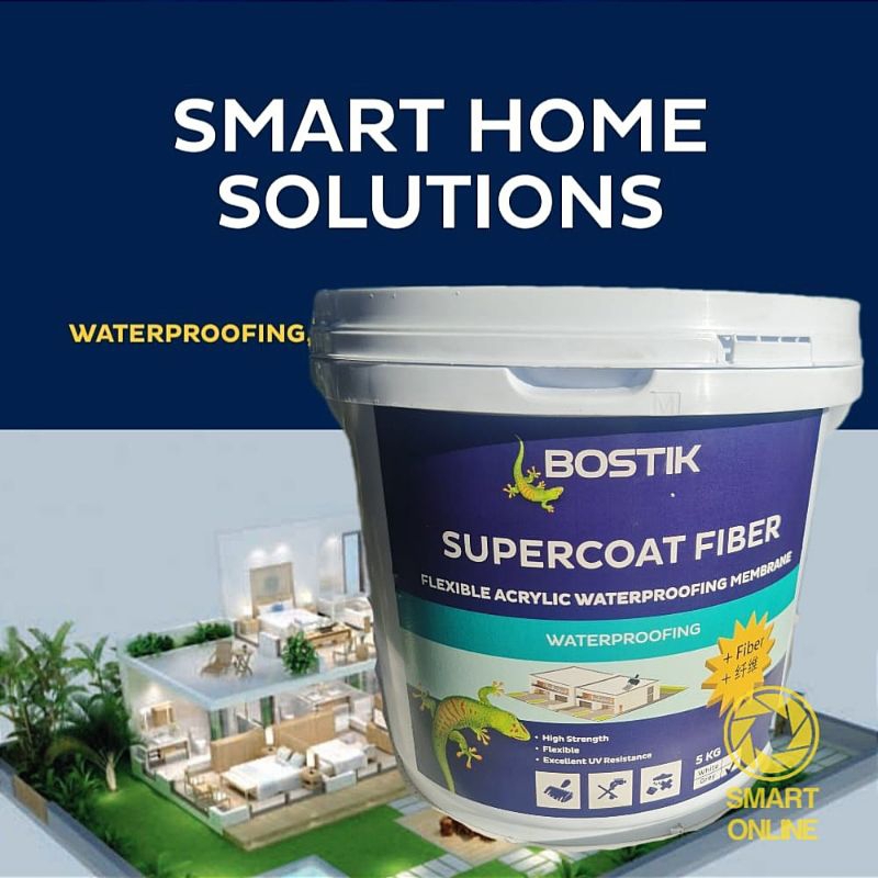 Waterproof Paint Bostik Supercoat Eco 4kg / Supercoat Fiber 5kg for all ...