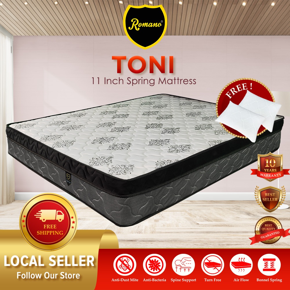 Free Shipping / Romano Toni (11 Inch) Bonnel Spring Mattress / 床 ...