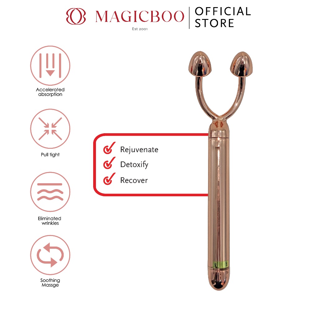 Magicboo Ceuderm CD-23 Rose Gold V-Shape Roller Vibration Massage ...