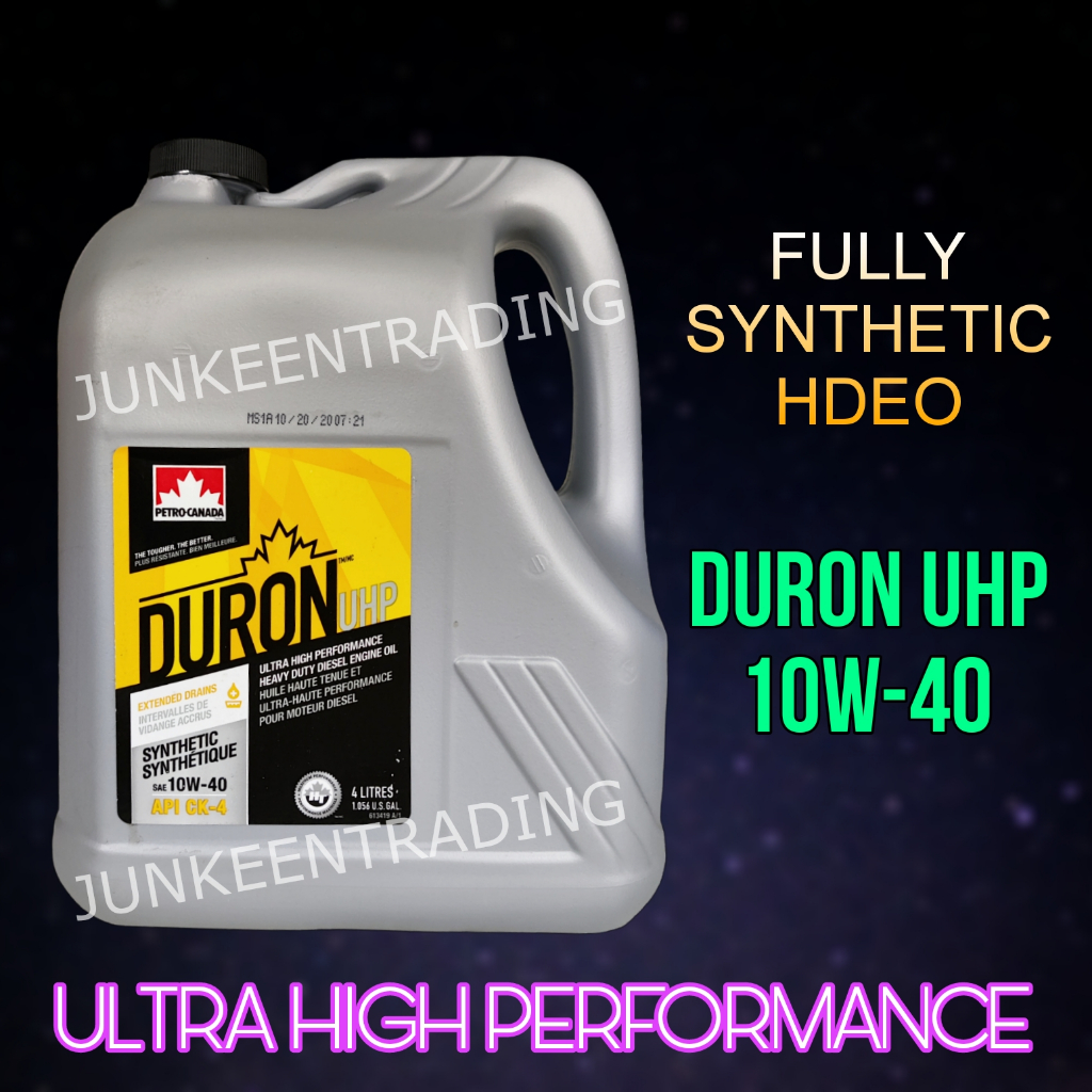 4L PETRO-CANADA Duron UHP 10W-40 10W40 Fully Synthetic Heavy Duty ...