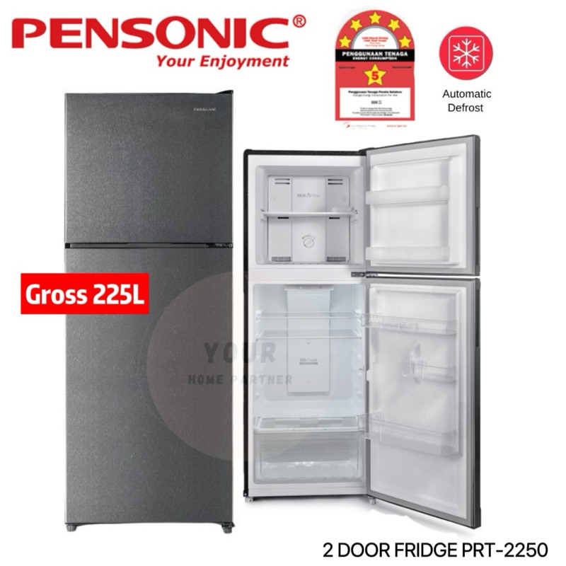Pensonic 225L 2 Door Refrigerator Frige PRT-2250 5 Star PRT-2250 ...