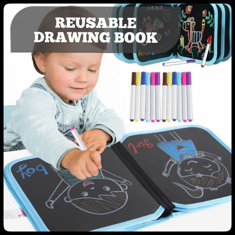 🔥 Reusable Drawing Book for Kids Portable Drawing Book Painting Book ...
