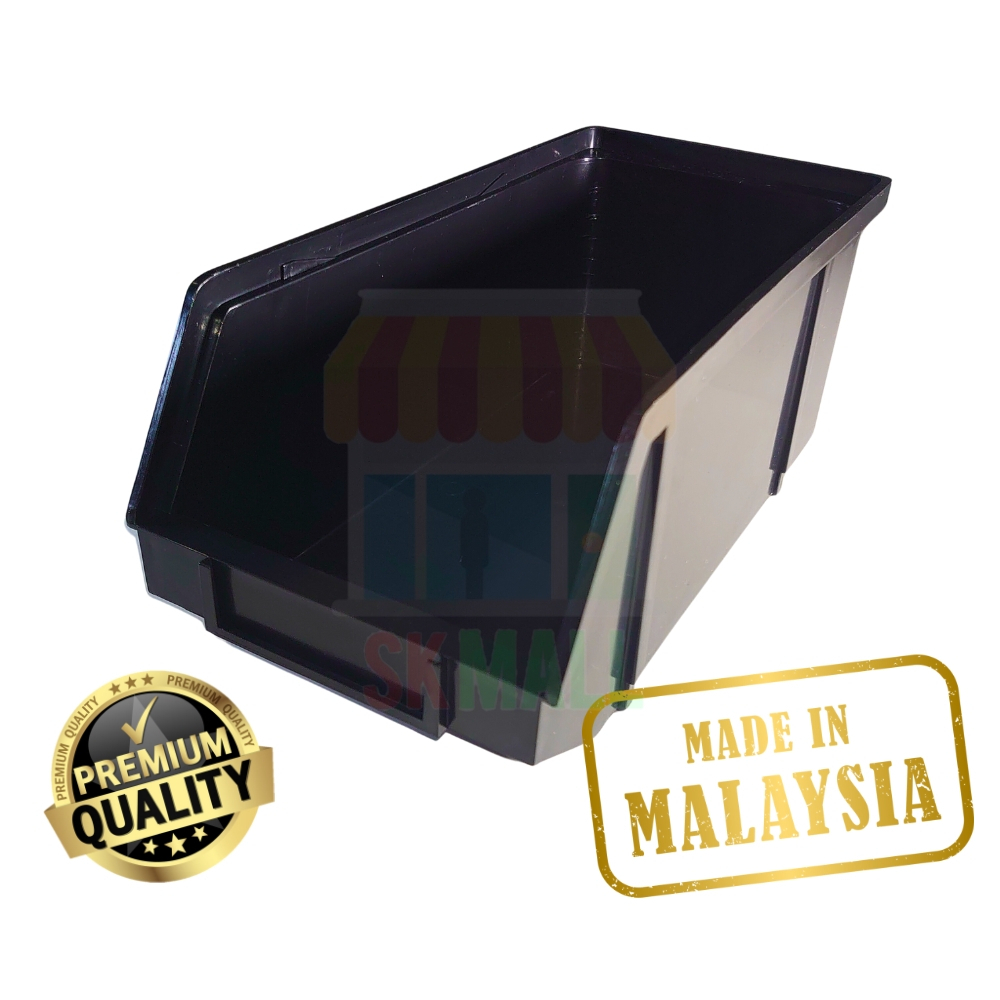 Storage Bins Box / Black Plastic Parts Bins Box / Spare Parts Storage ...