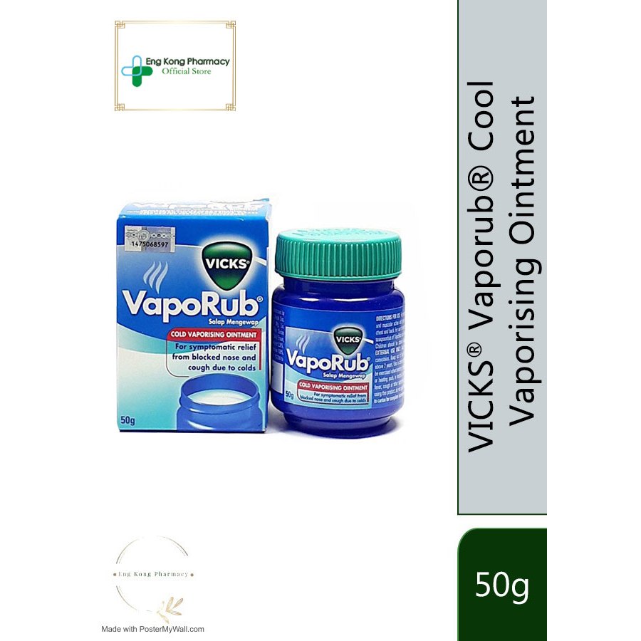 VICKS® VAPORUB COLD VAPORISING OINTMENT 10G/50G | Shopee Malaysia