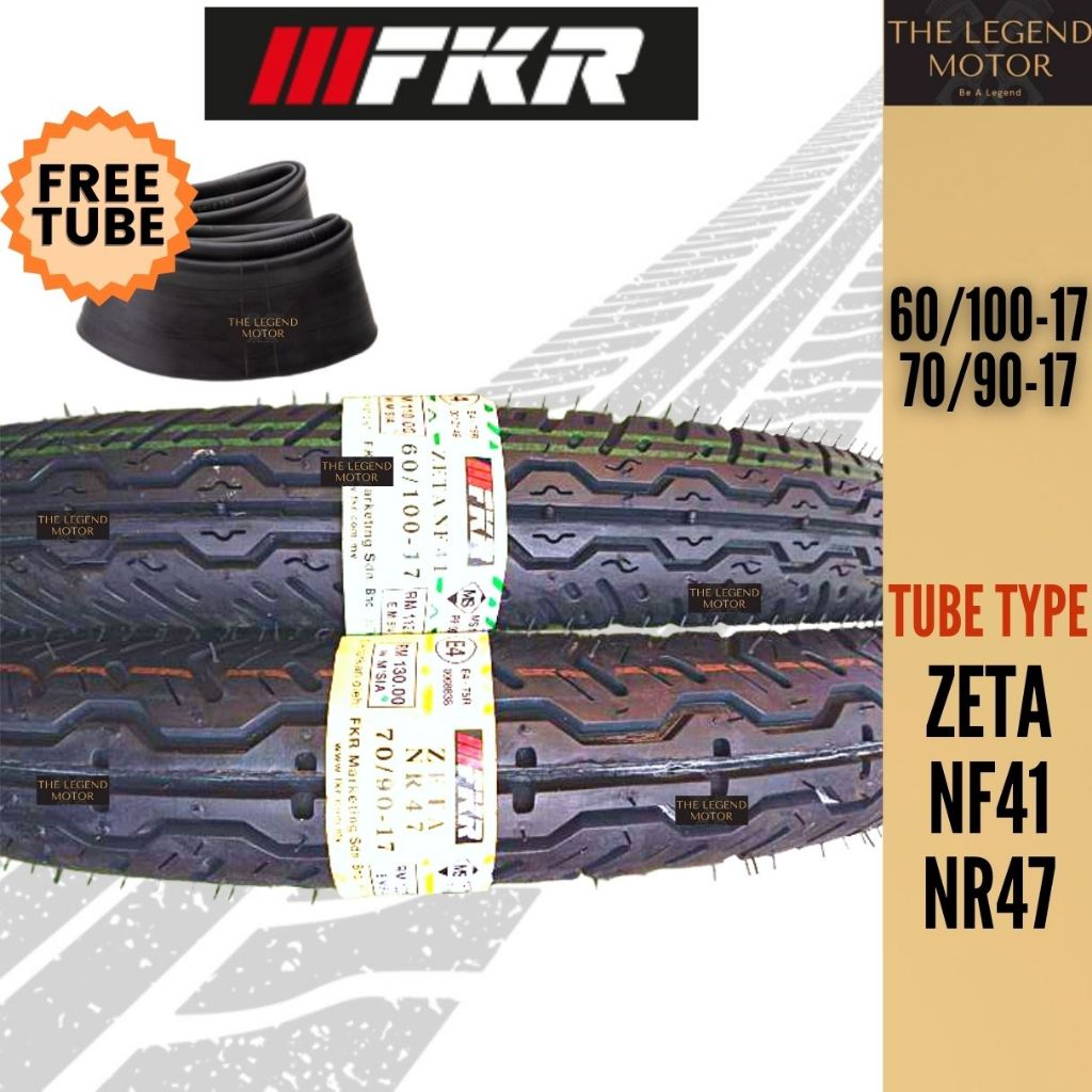 FKR TYRE TAYAR 17 NF41 NF47 Tube Tyre 60/100-17 70/90-17(Cutting EX5 Tayar Original) | Shopee ...