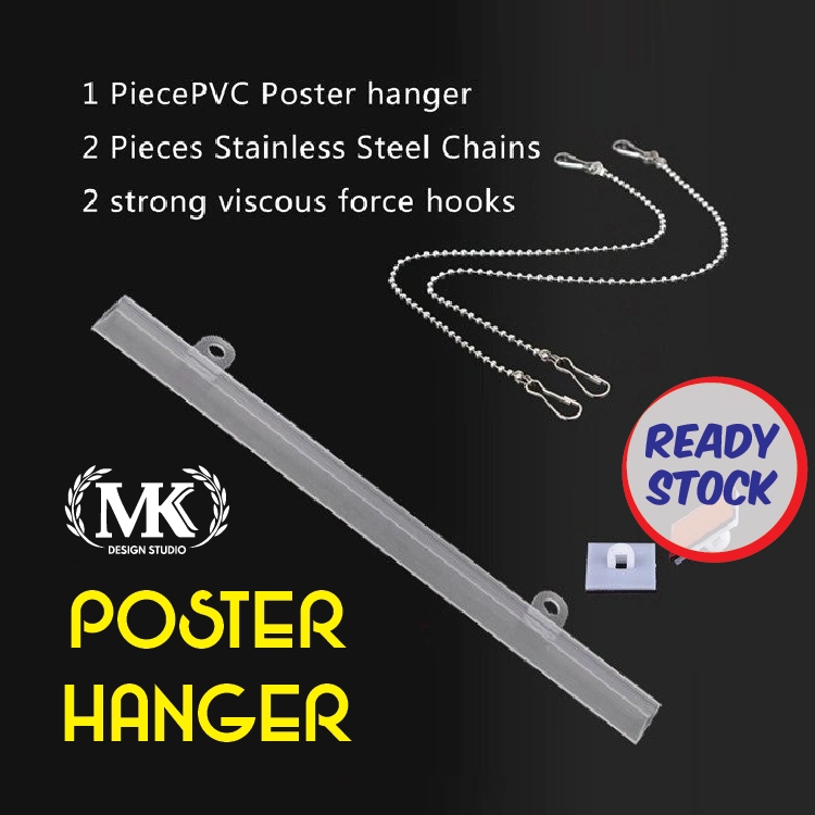 Plastic Poster Pole Holder ready stock / Poster Hanger 60cm | Shopee ...