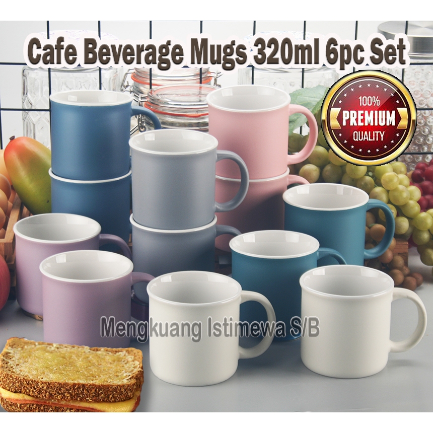 6 PC QUALITY 320ml Cafe Colorful Mugs Set SE07168 | Shopee Malaysia