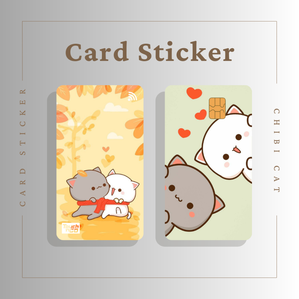 CHIBI CAT CARD STICKER - TNG CARD / NFC CARD / ATM CARD / ACCESS CARD ...
