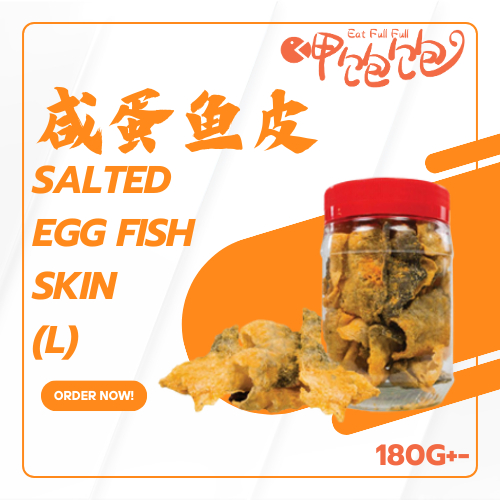 Salted Egg Fish Skin (L) 咸蛋鱼皮 (L) 180g 原味炸鱼皮 140g+- Original fried fish skin 140g+- | Shopee ...