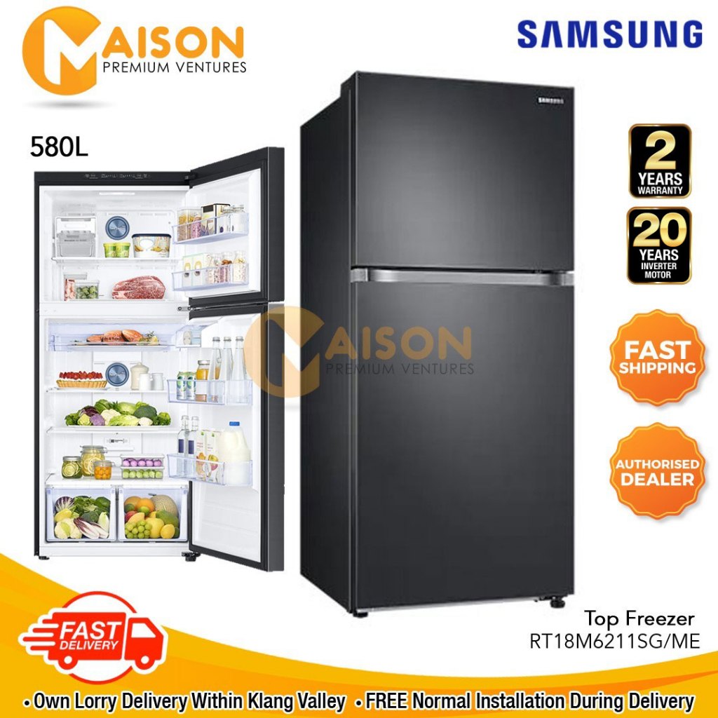 Samsung Inverter Twin Cooling Plus 2 Door Refrigerator 580L RT18M6211S9 ...