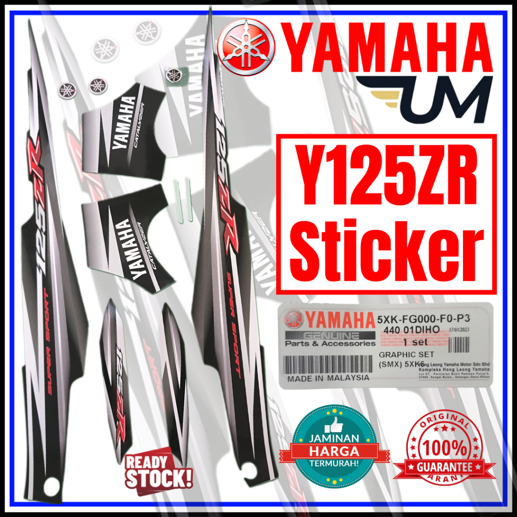 5XK-FG000-F0-P3 YAMAHA GRAPHIC SET STICKER Y125 Y125Z Y125ZR ROBOT ...