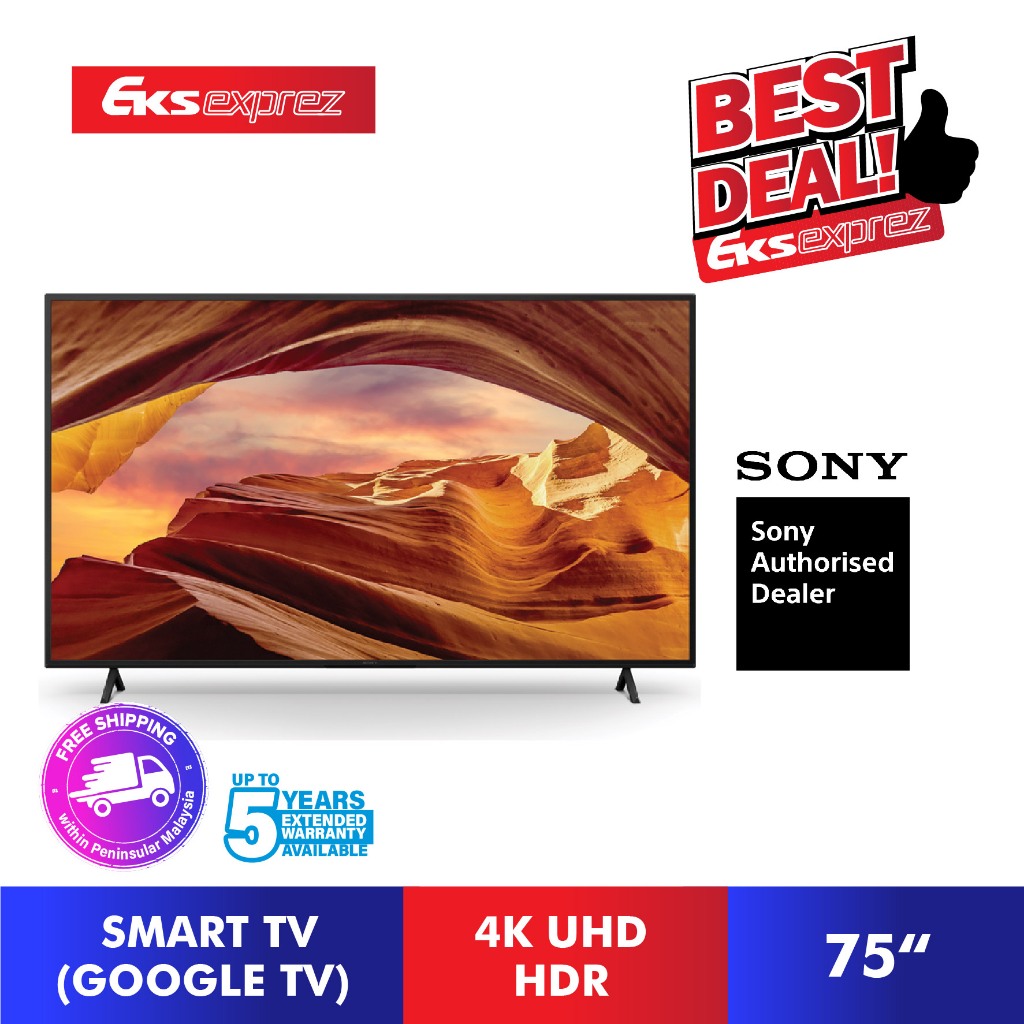 [FREE Bracket] Sony X77L 4K UHD HDR Smart TV (75") KD-75X77L | Shopee ...