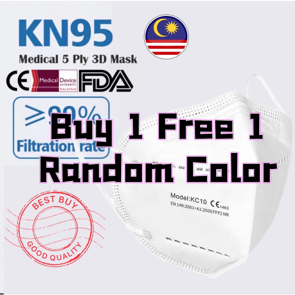 🔥Buy 1 Free 1🔥Premium KF94 /KN95 Face Mask Kids Adult 10/50PCS Korea Mask 3D Mask | Shopee Malaysia