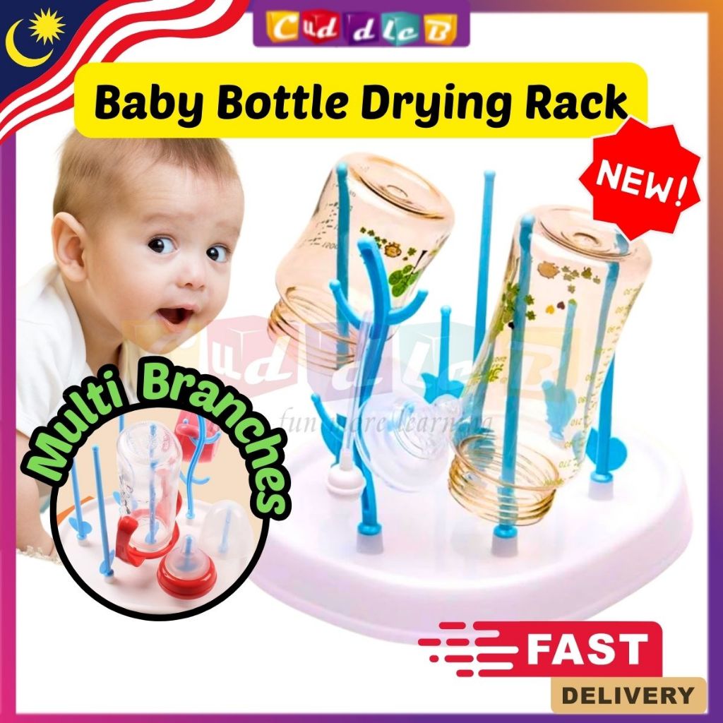 CuddleB Baby Milk Bottle Drying Rack Feeding Bottle Storage Cleaning ...