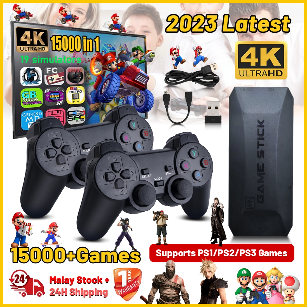 [Local Stock] Game Stick Video Game With 10K+ Games 2.4G Dual ...