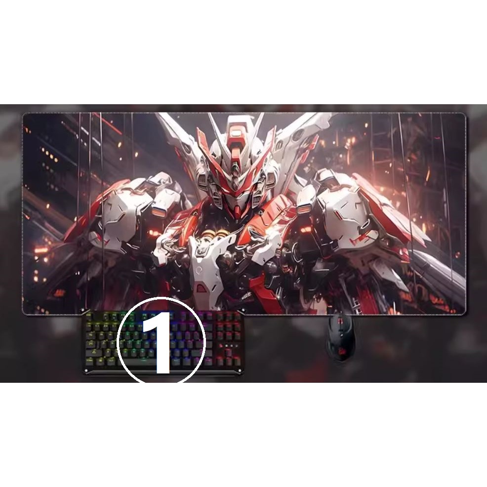 E-Sports Mouse Pad Extra Large Gundam Mecha Boys Game Desk Pad Laptop ...
