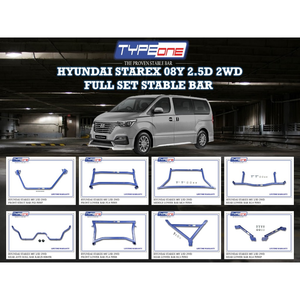 TYPE ONE Hyundai grand starex 2008- front side rear middle anti Struct ...