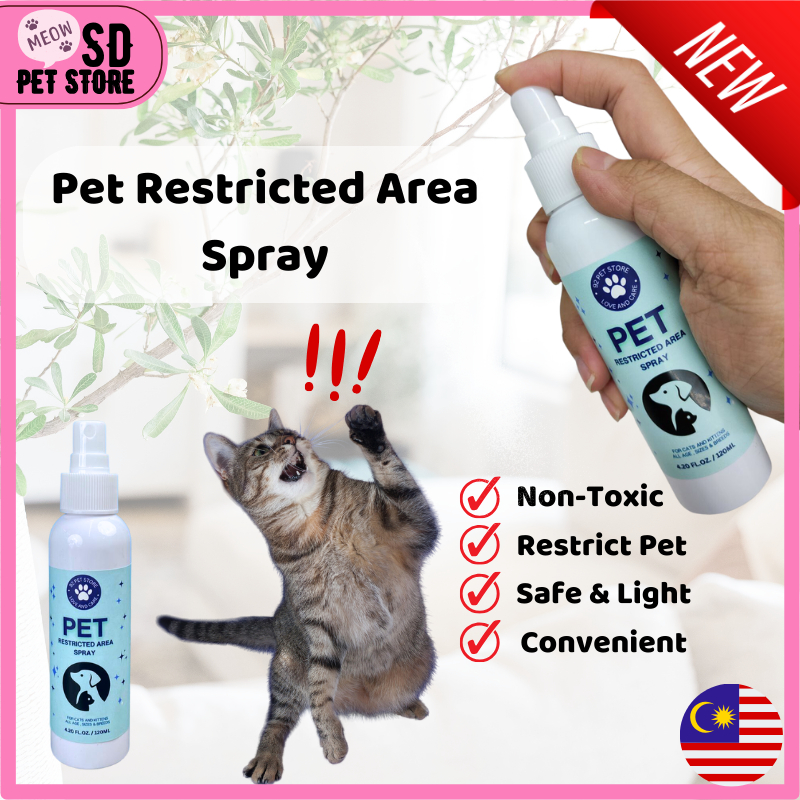 【SD PETSTORE】Pet Restricted Area Spray 100ml Cat Dog Training Spray Pet ...